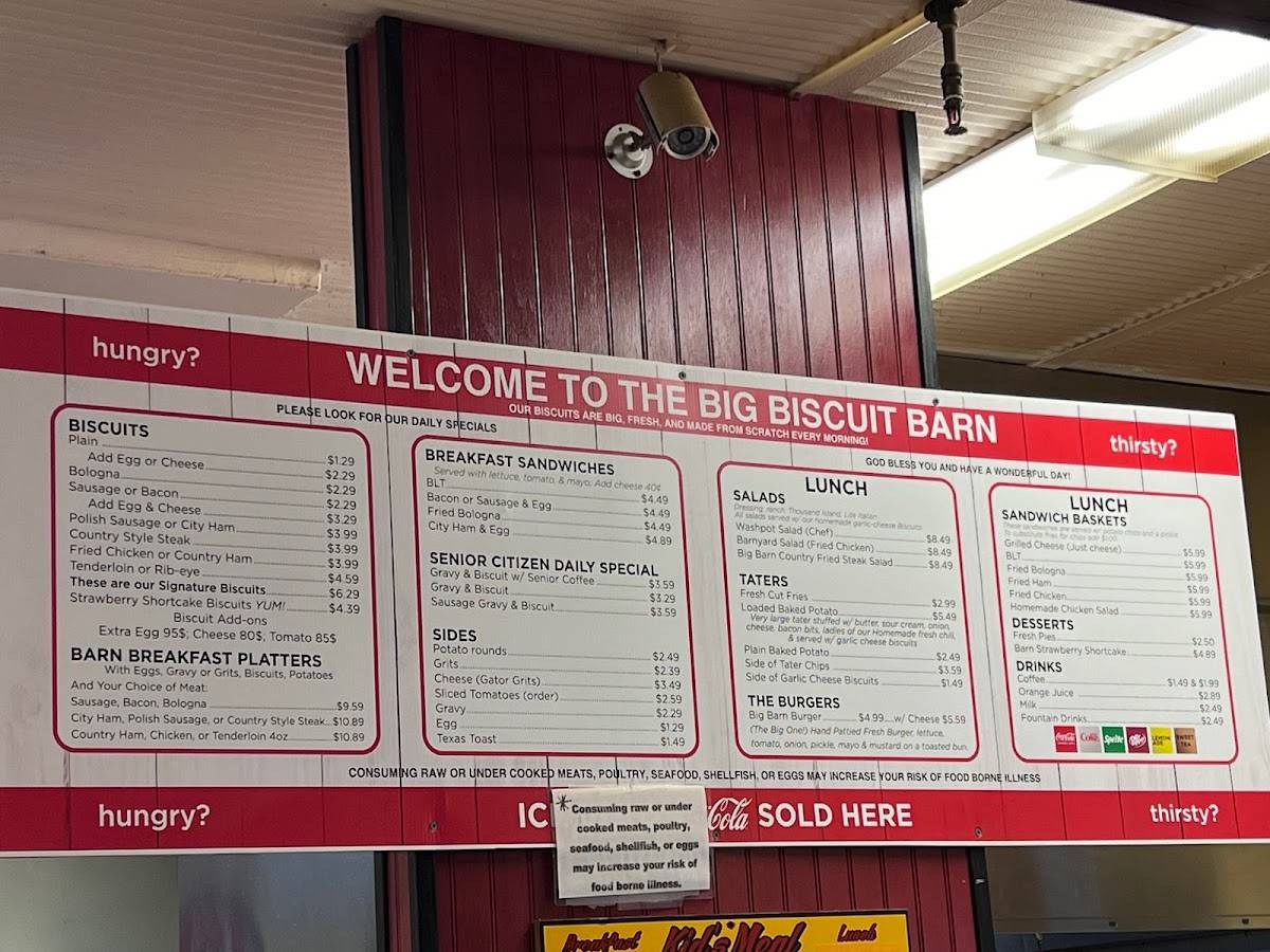 Carta de Big Biscuit Barn, Rossville