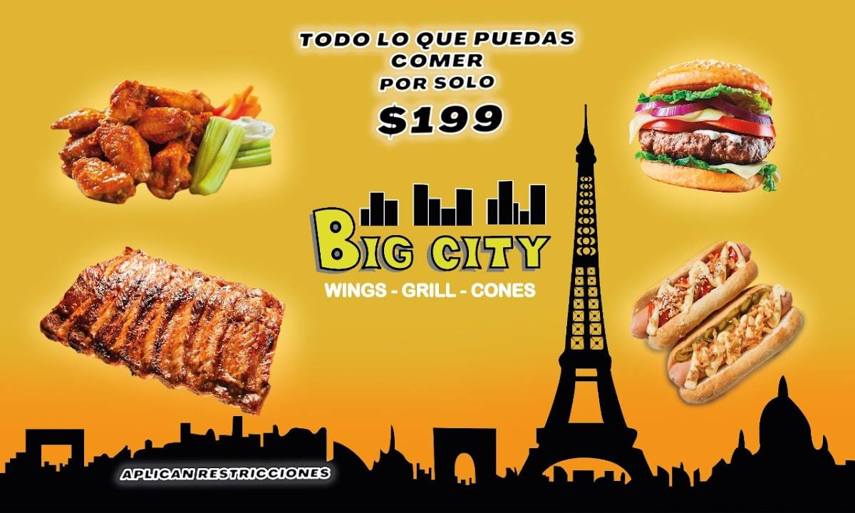 Carta del restaurante Big City, Cuautitlán Izcalli
