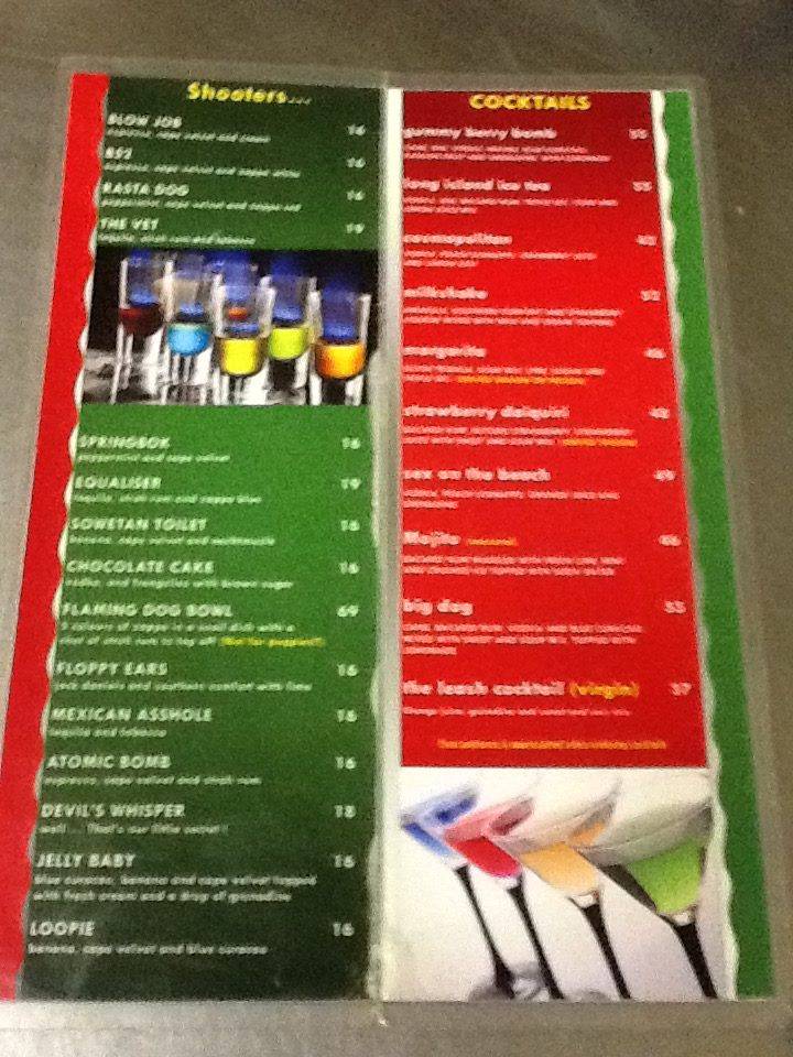 Menu at Bulldogs Pub & Grill, Benoni