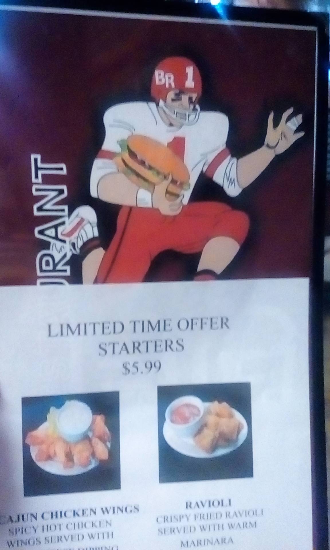 Menu at Big Red Restaurant, Park Hill