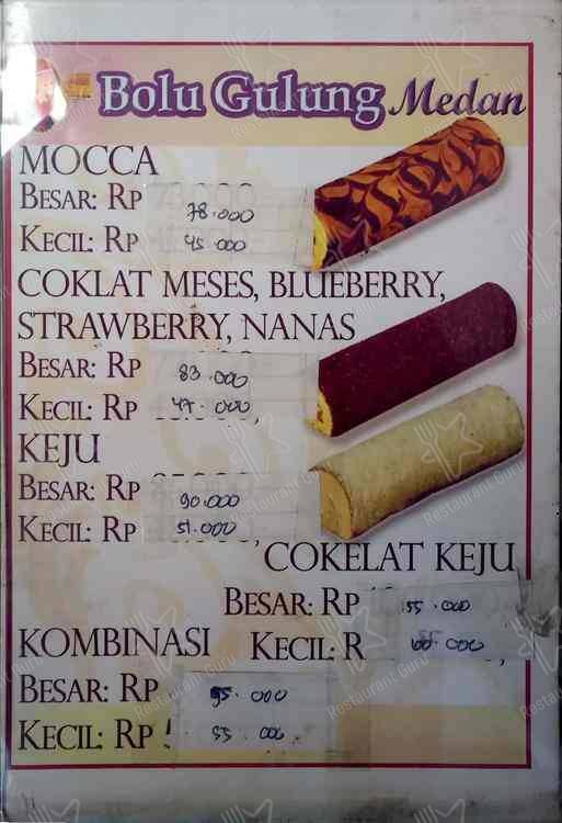 Menu at Bika Ambon Medan Sylvie, Jakarta, Cempaka Putih Raya