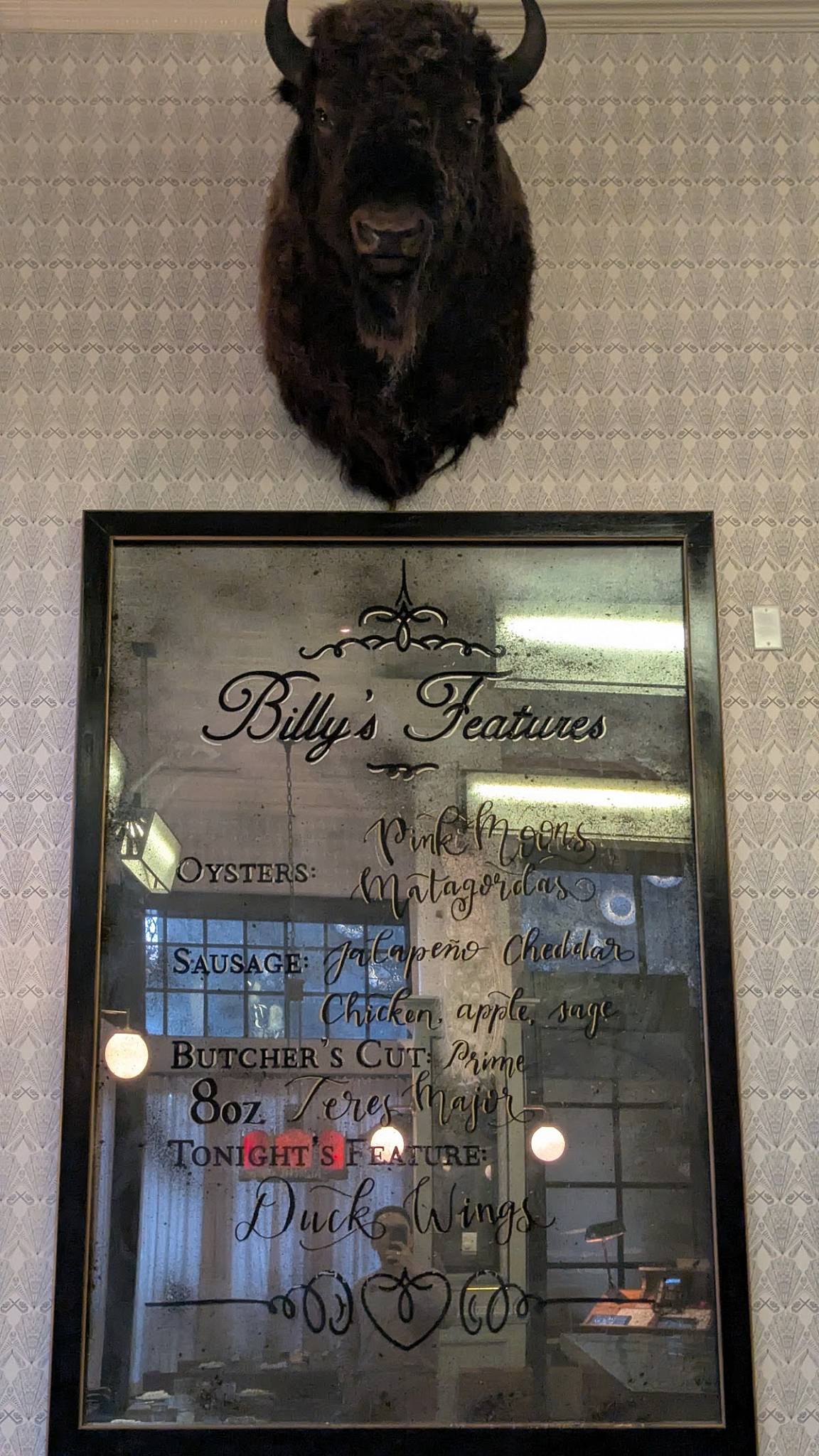 Menu at Billy Can Can pub & bar, Dallas