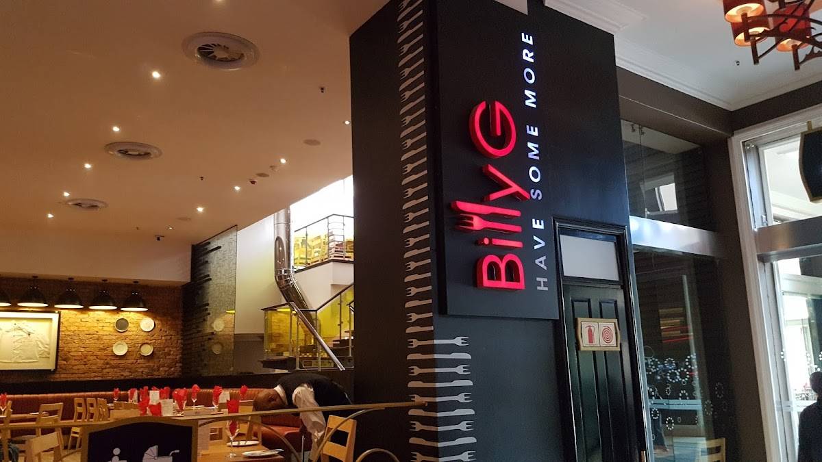Menu at Billy G at Silverstar restaurant, Krugersdorp, Silverstar Casino