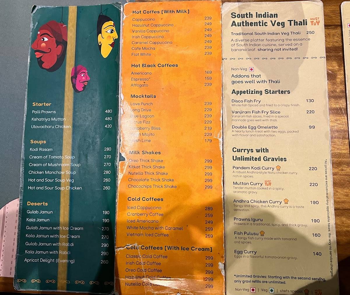 Menu at Bisi Bisi South Indian Hitech City, Hyderabad