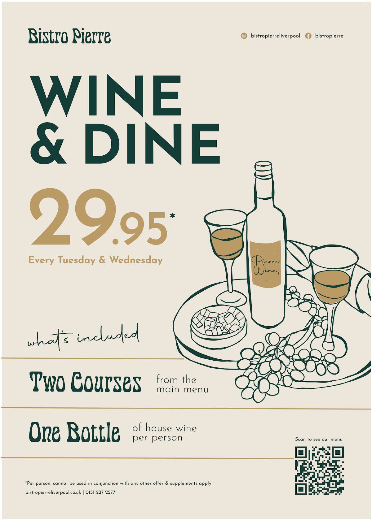 Menu at Bistro Pierre LIVERPOOL CAVERN QUARTER pub & bar, Liverpool, 14 ...
