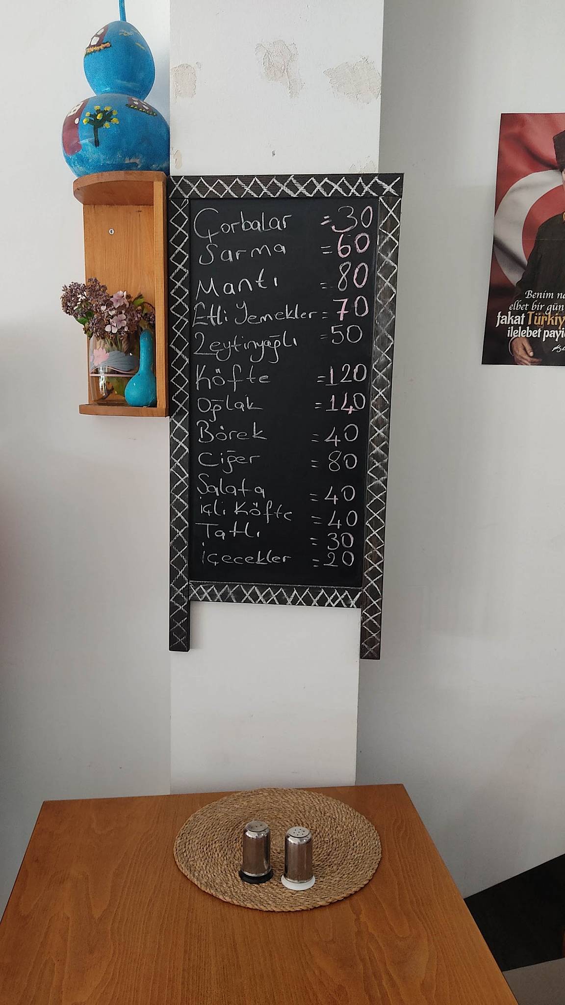 Menu at Biyer Kafe Dukkan, Gökçeada