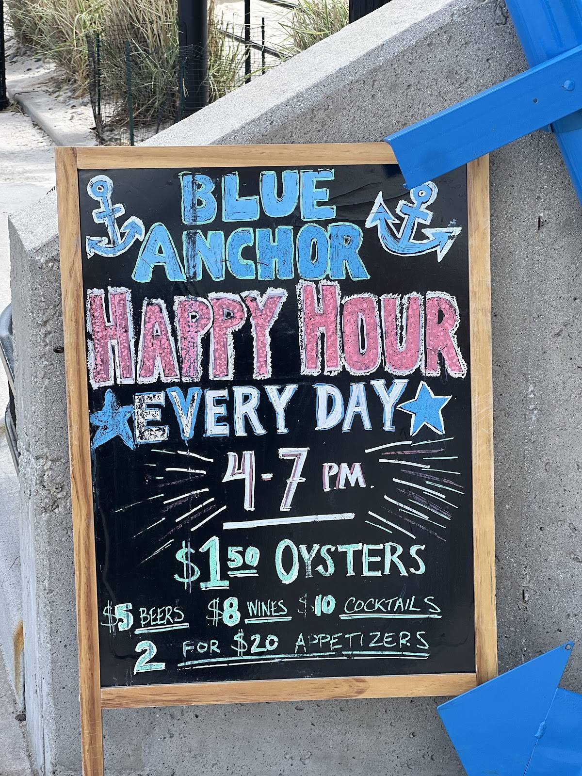 Menu at Blue Anchor pub & bar, Jersey City