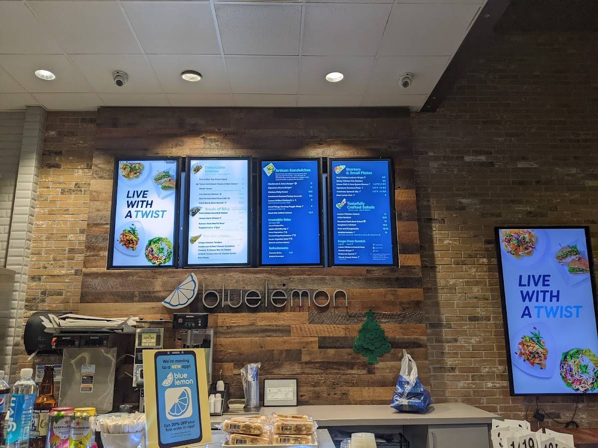 Menu at Blue Lemon restaurant, Farmington