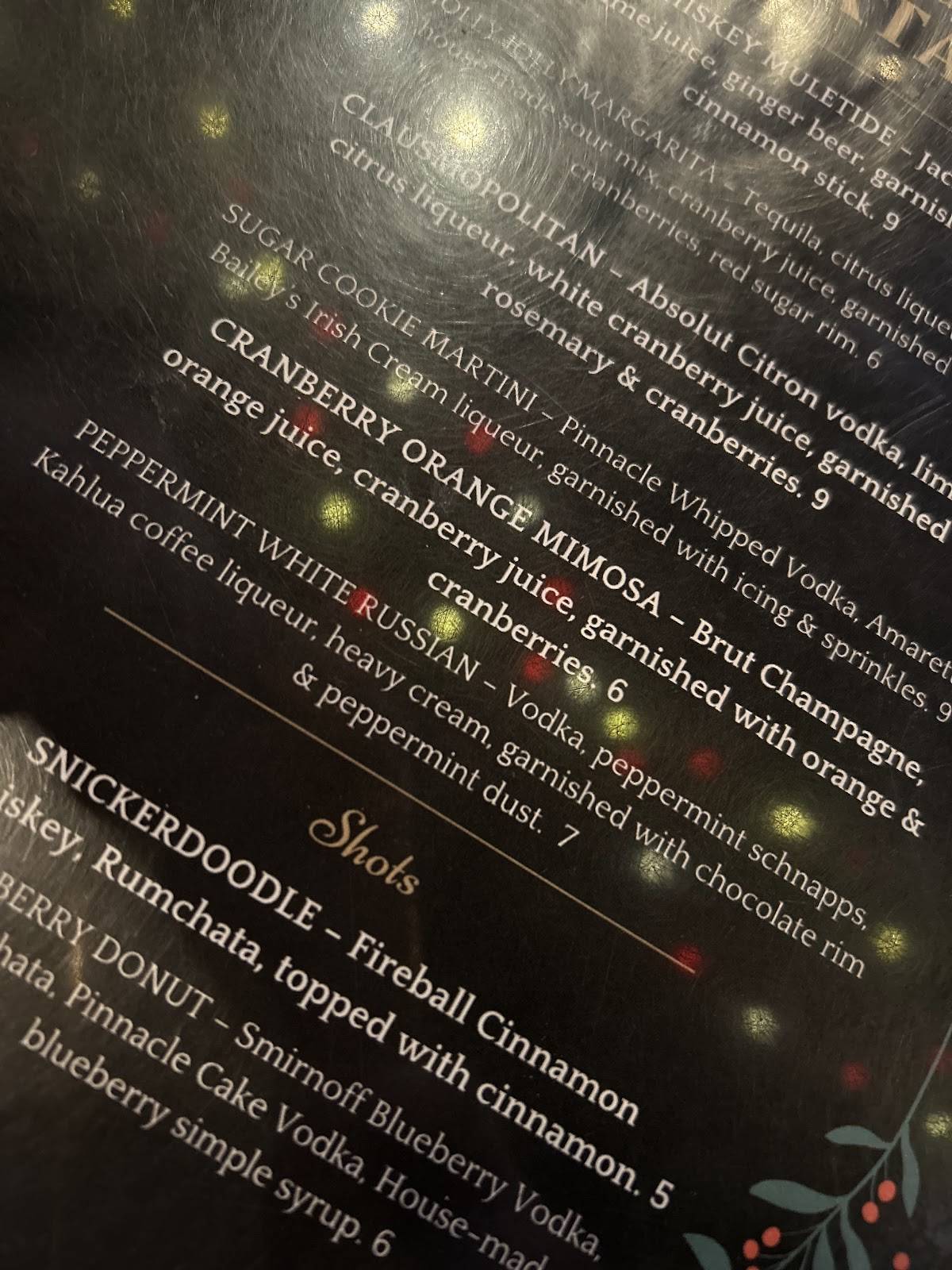 Menu at Riser Tavern & Grill pub & bar, Boardman