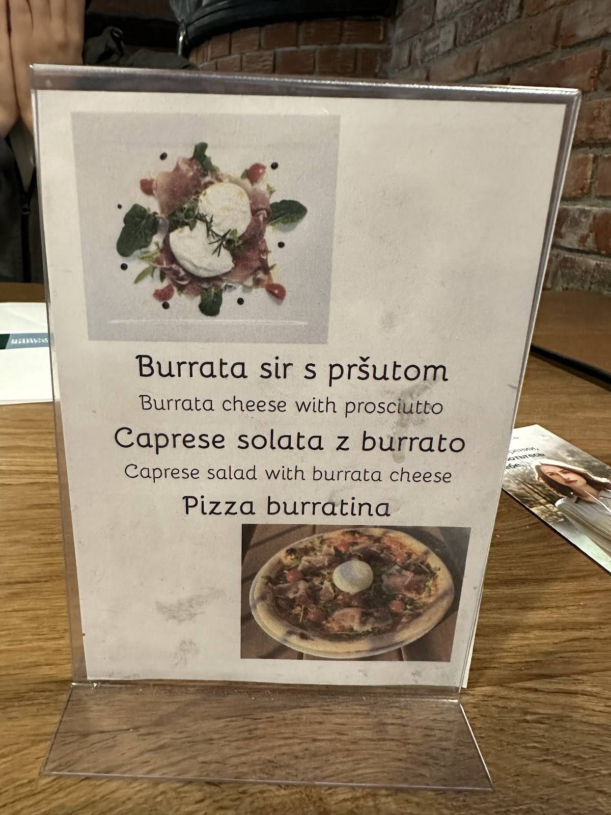 Menu at Bohor d.o.o. restaurant, Rogaška Slatina