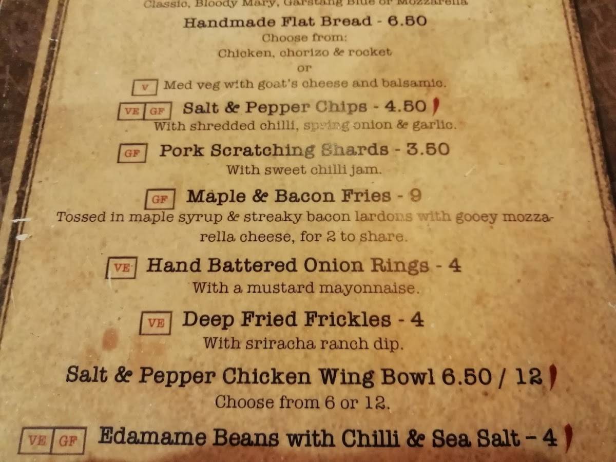Menu at The Railway pub & bar, Bolton, 37 Chapeltown Rd