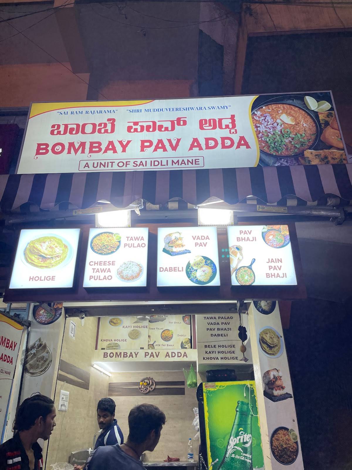Menu at Bombay Pav Adda, Bengaluru
