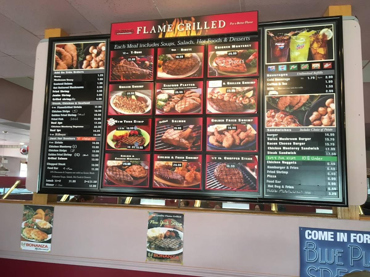 Menu at Bonanza Family Restaurant, Moose Jaw