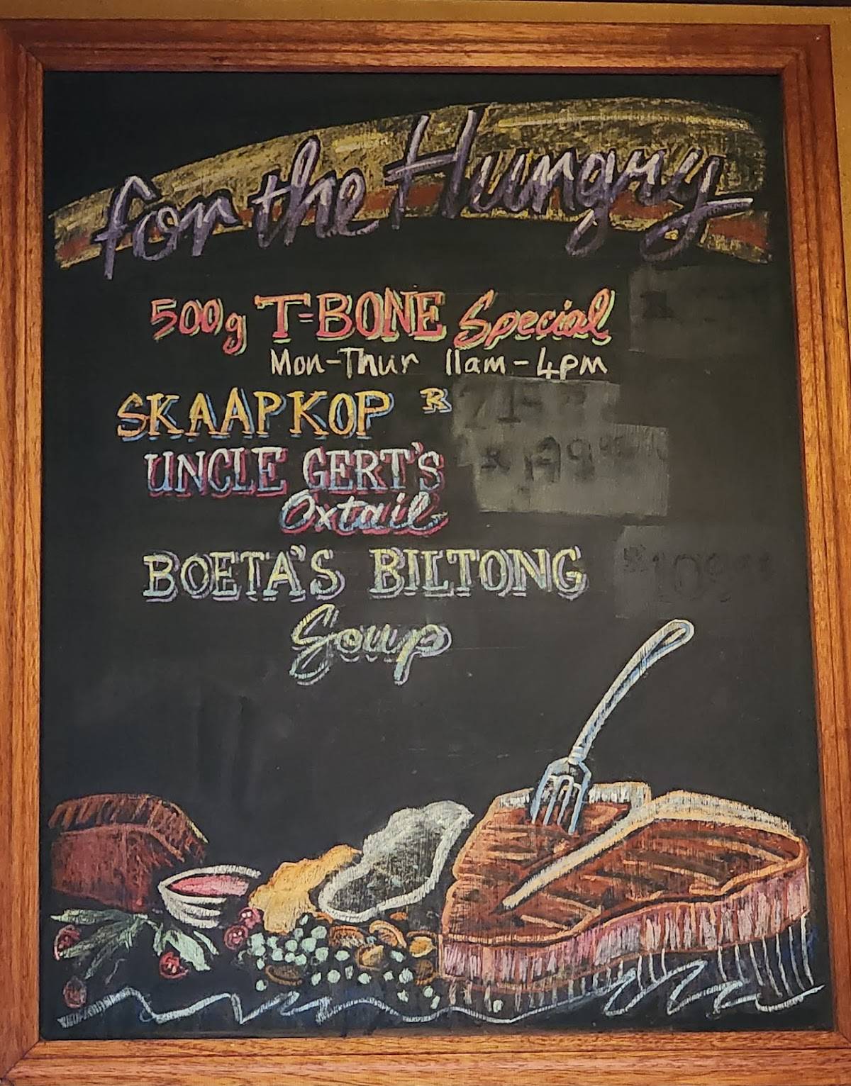 Menu at Bosvelder Pub & Restaurant, Centurion