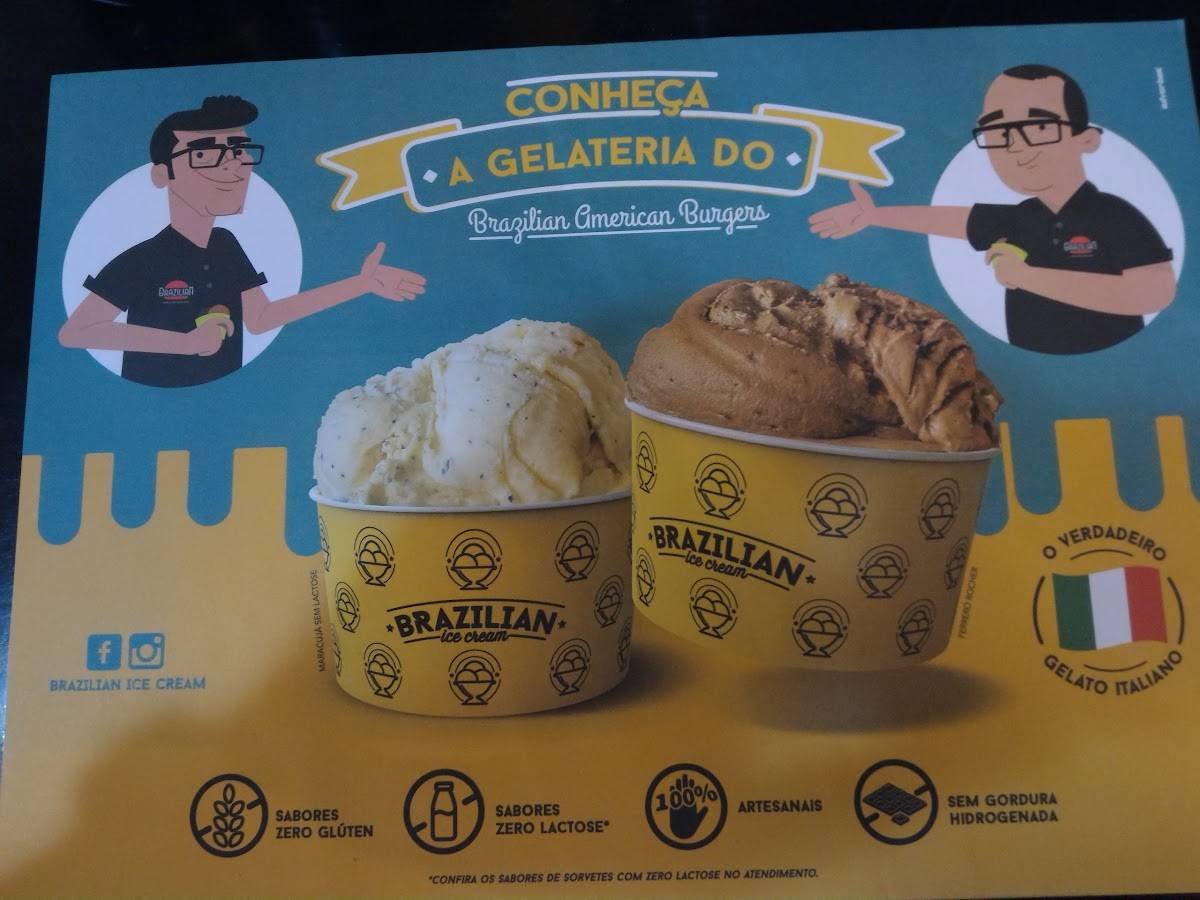 Menu at Brazilian Ice Cream, Brasília, St. Sudoeste Superquadra ...