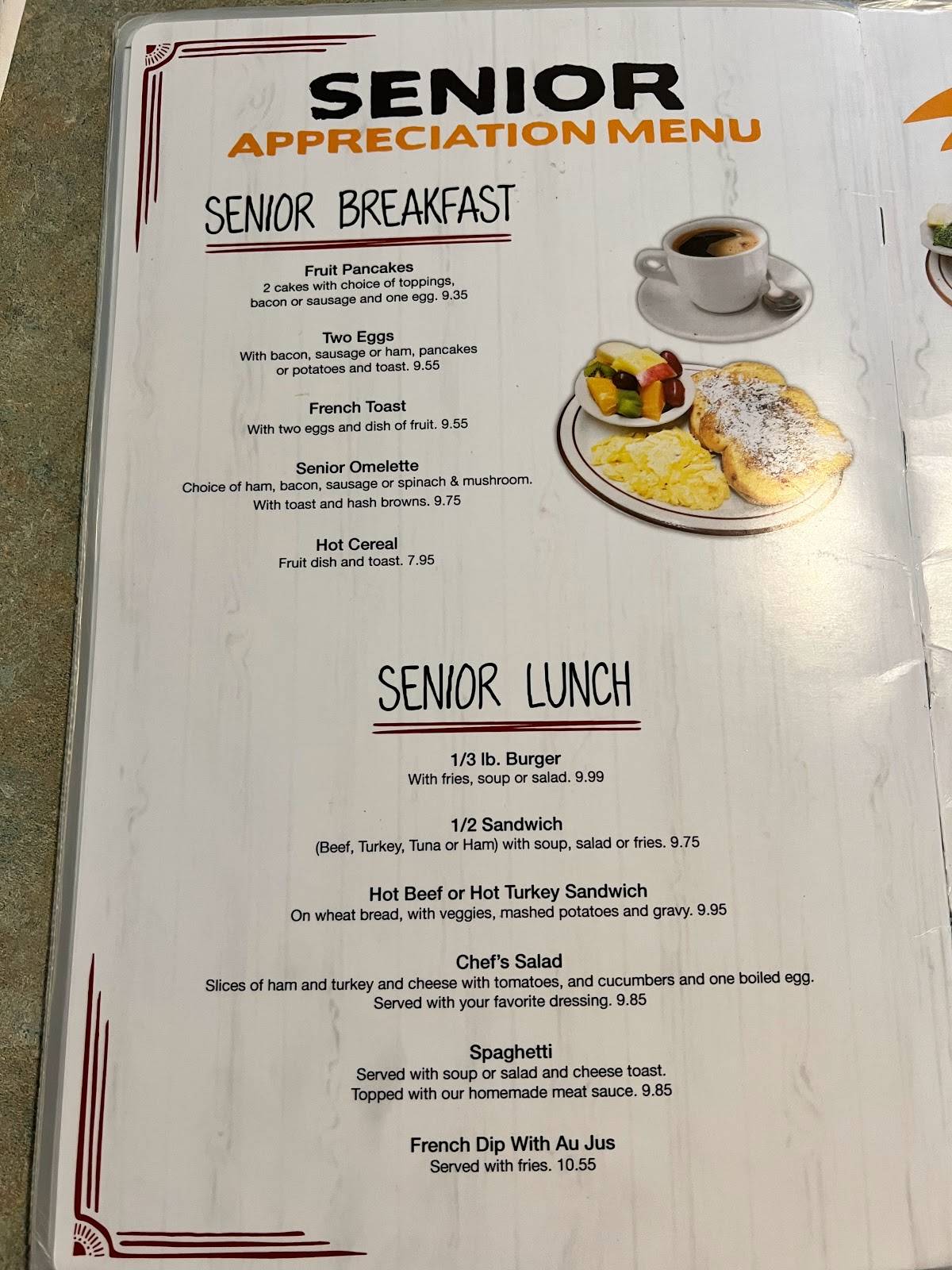 Menu at Brooks Ranch restaurant, Atwater