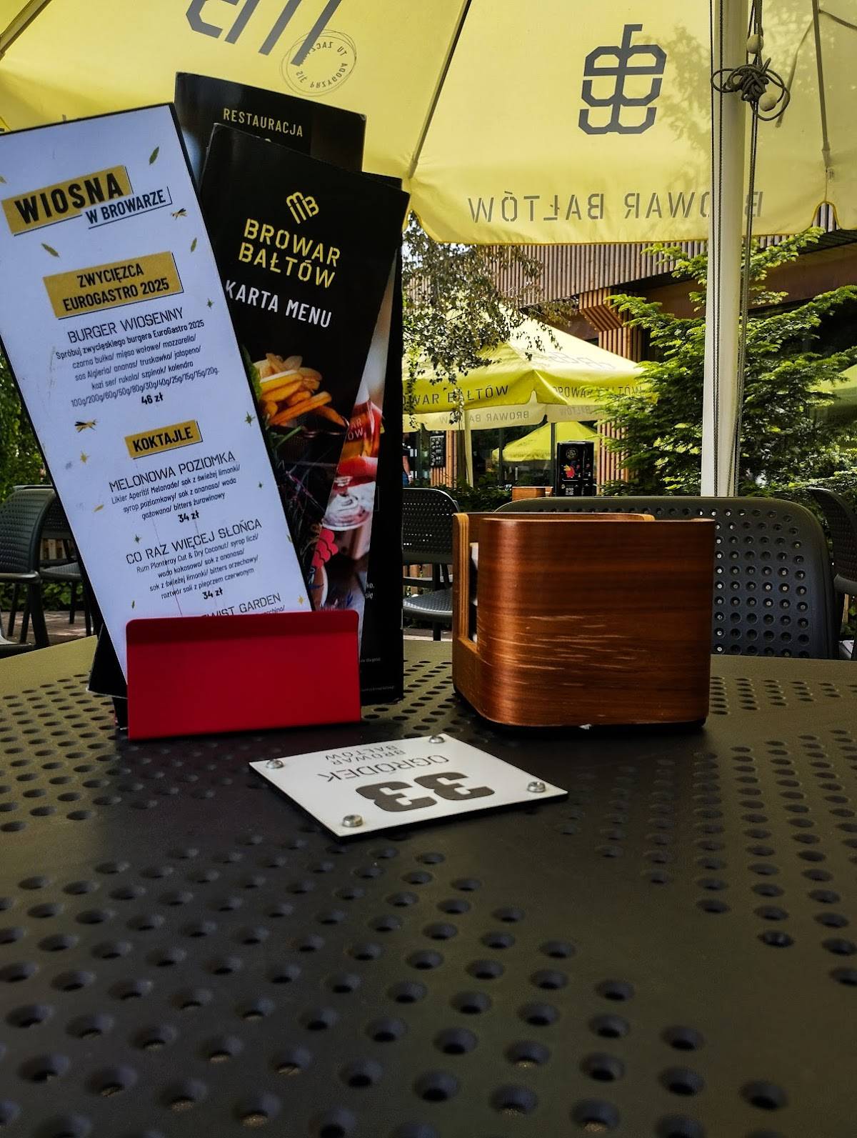 Menu at Browar Bałtów restaurant, Bałtów