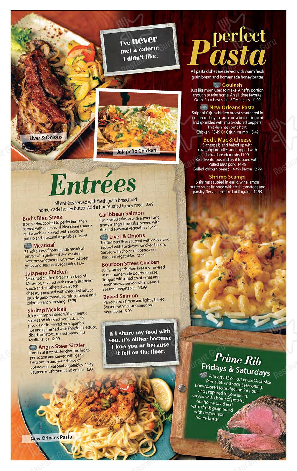 Menu at Bud & Stanleys Pub & Grub, Grand Rapids