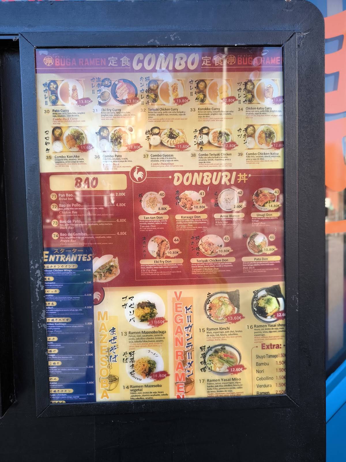 Carta del restaurante Buga Ramen Bilbao 2, Bilbao