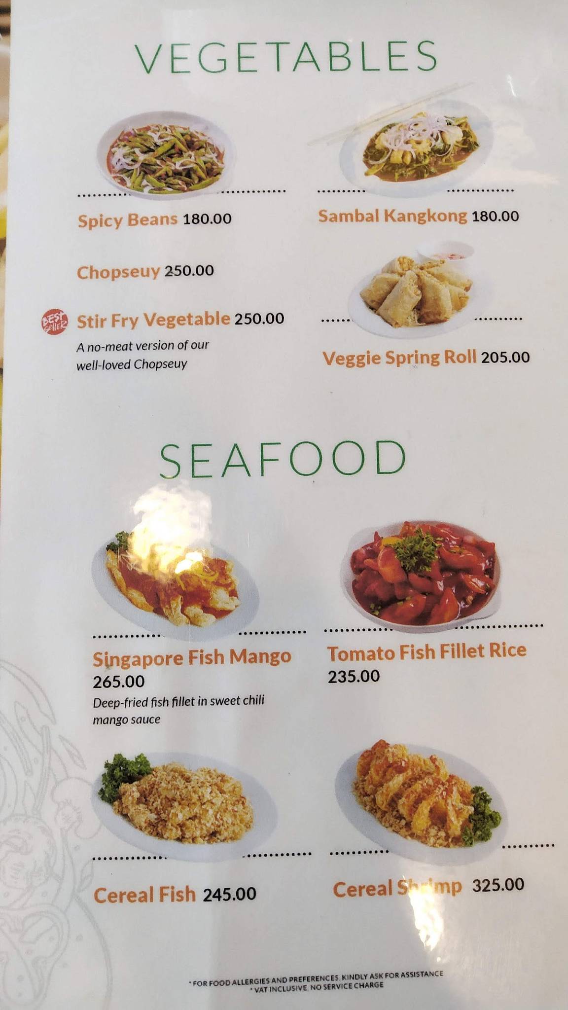 Menu at Bugis Chomp Chomp restaurant, Quezon City, 207 C Banawe St
