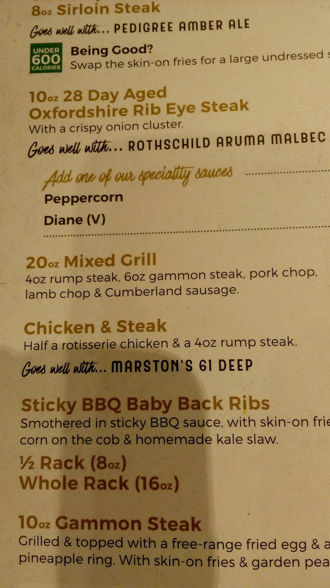 Menu at Bure Farm pub & bar, Bicester