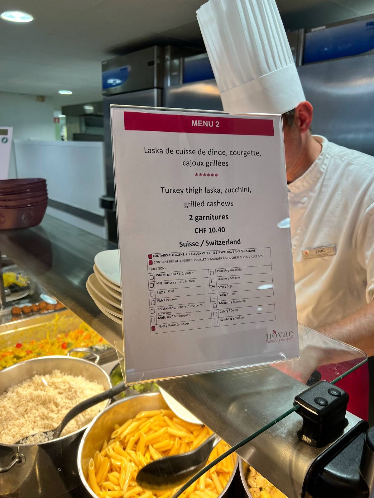 Menu at CERN Restaurant 1, Bernex, Building 501