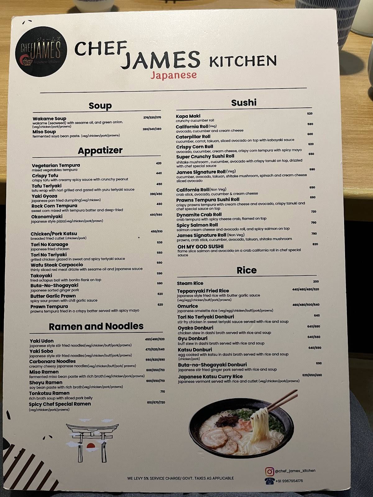 Menu at CHEF JAMES KITCHEN (ANDHERI), Mumbai