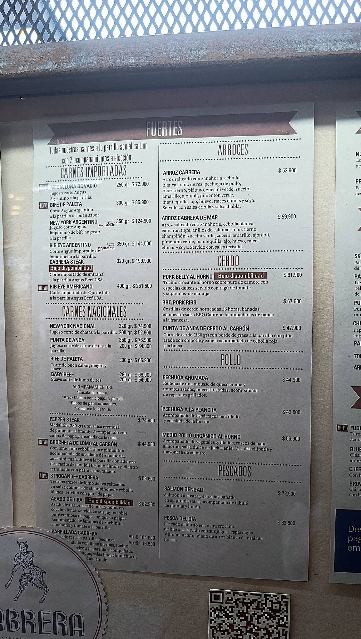Carta del restaurante Cabrera Unicentro, Bogotá, Plazoleta Bogotá Food ...