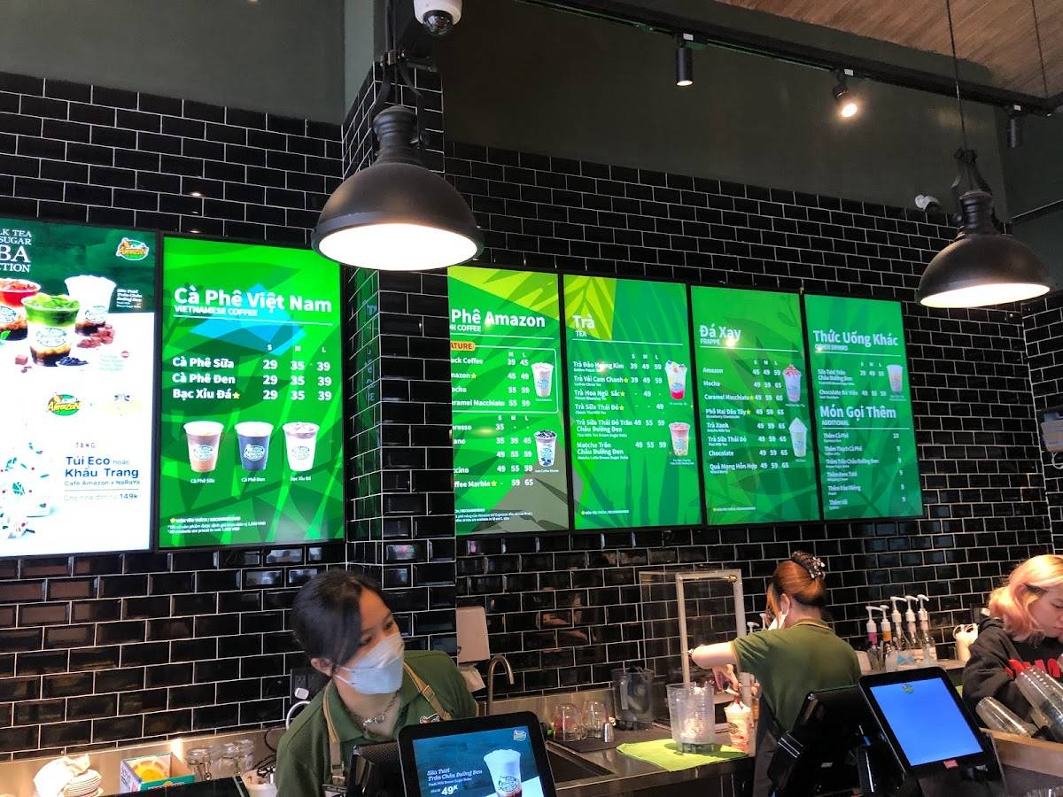 Menu at Café Amazon Vietnam cafeteria, Ho Chi Minh City, 792 Đ. Nguyễn Kiệm