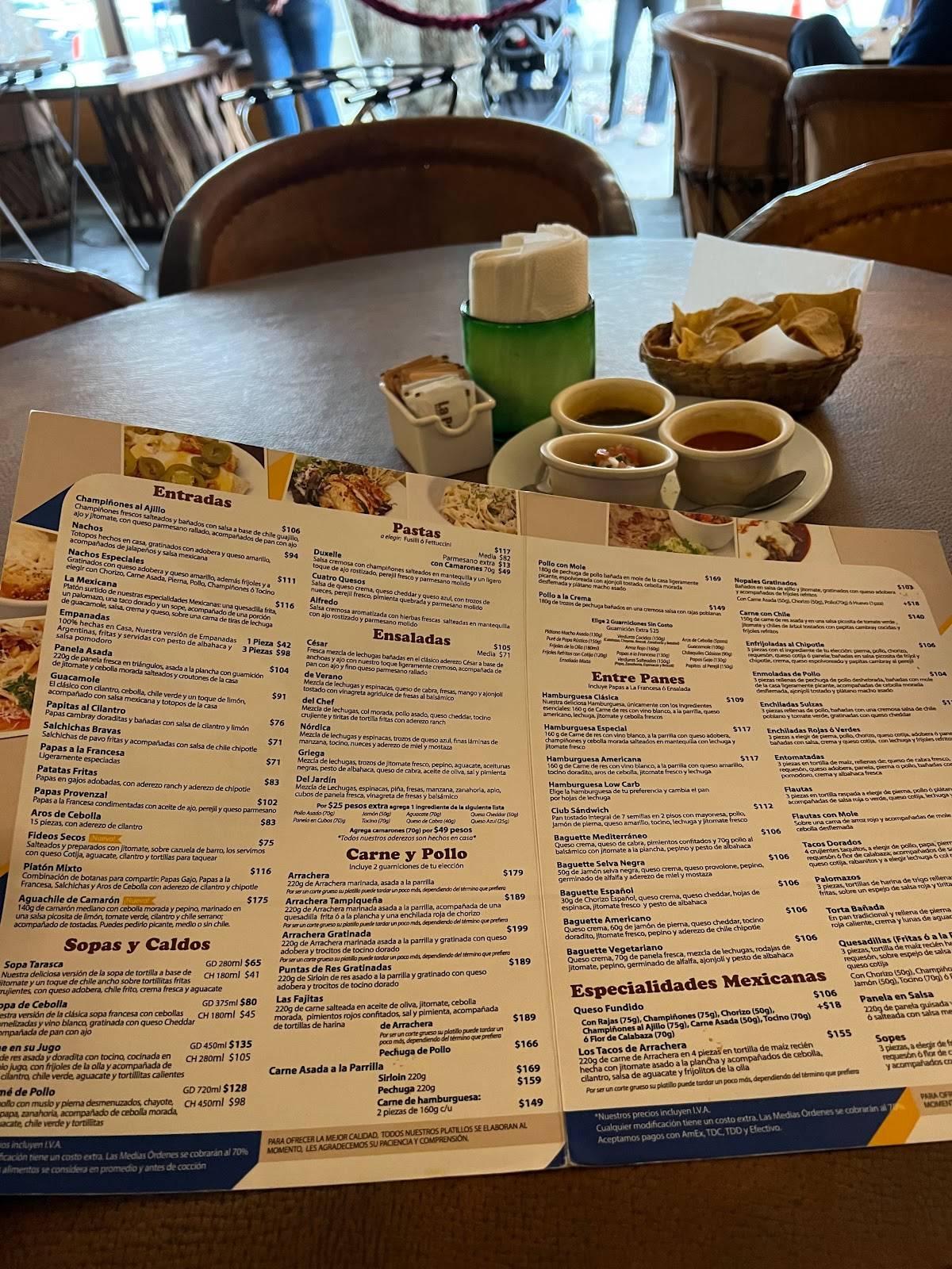 Carta de Café El Colibrí, Zapopan, Av. de Las Fuentes 68