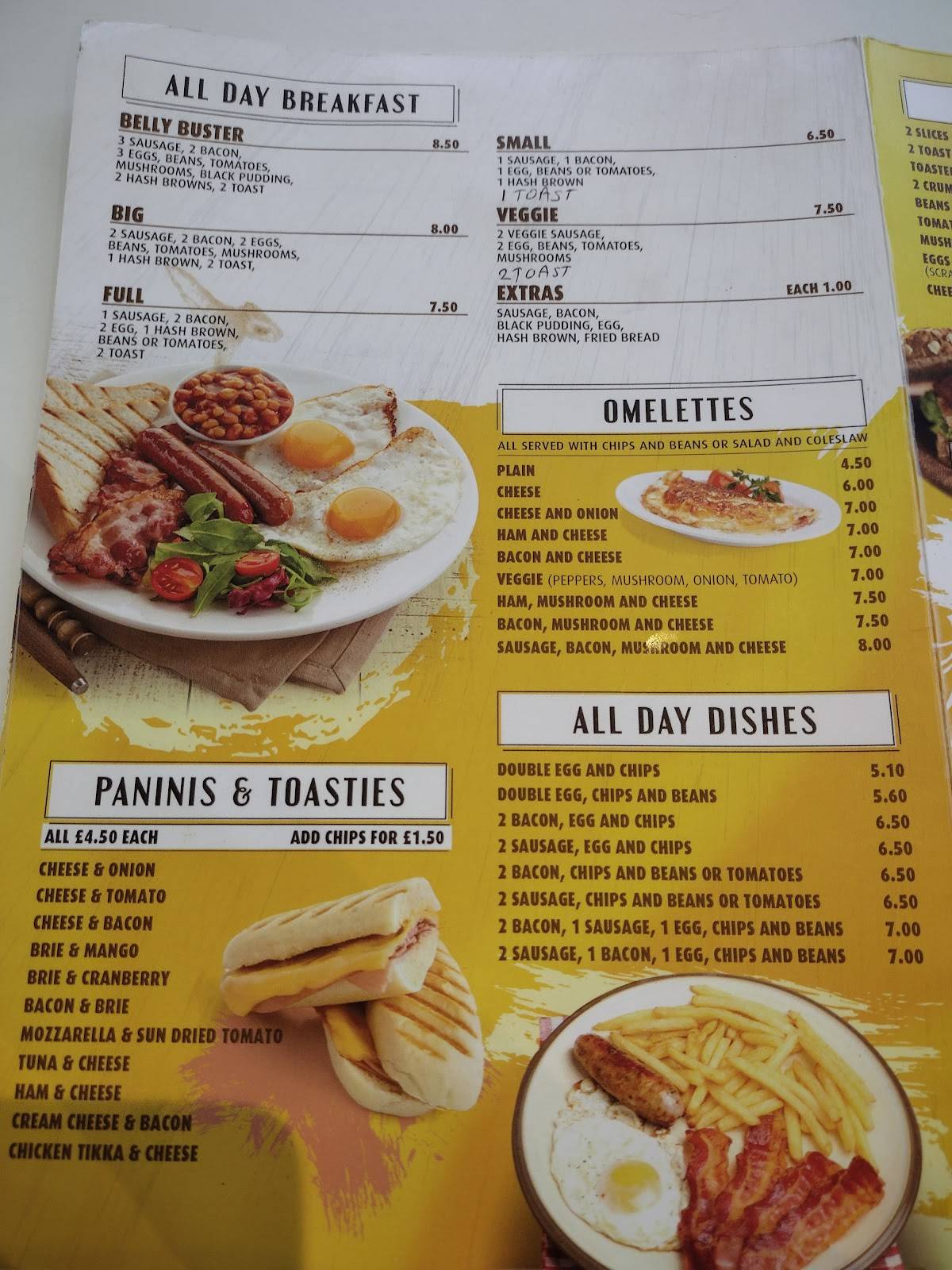 Menu at Cafe 94, Nottingham, 94 High Rd