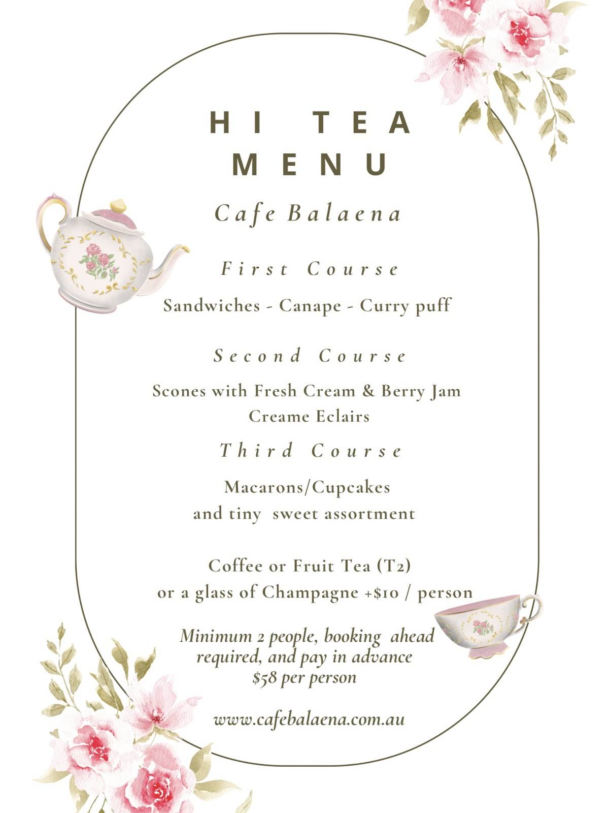 Menu at Marina Balaena restaurant, Urangan