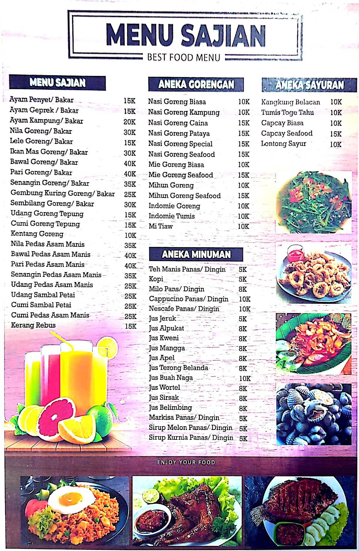 Carta de Cafe Bang Jali khas Tanjungbalai, East Aek Kanopan