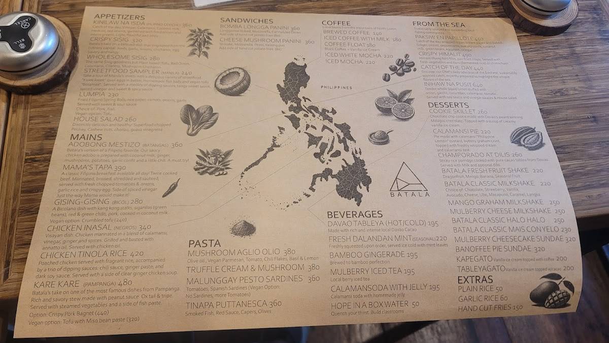 Carta de Barbara's Heritage Restaurant, Manila, Plaza San Luis Complex