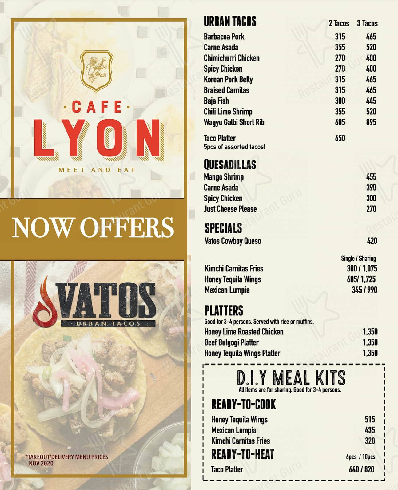 Menu at Cafe Lyon, Mandaluyong, GD-102