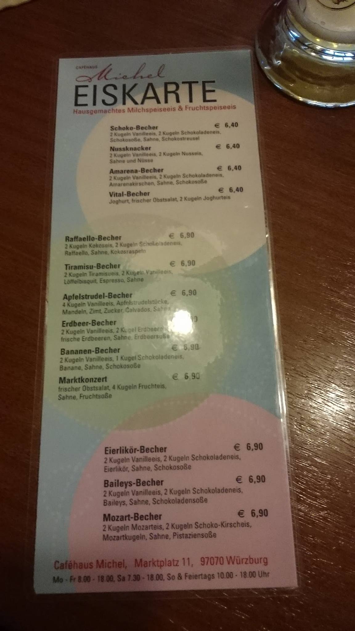 Speisekarte von Café Michel cafe, Würzburg