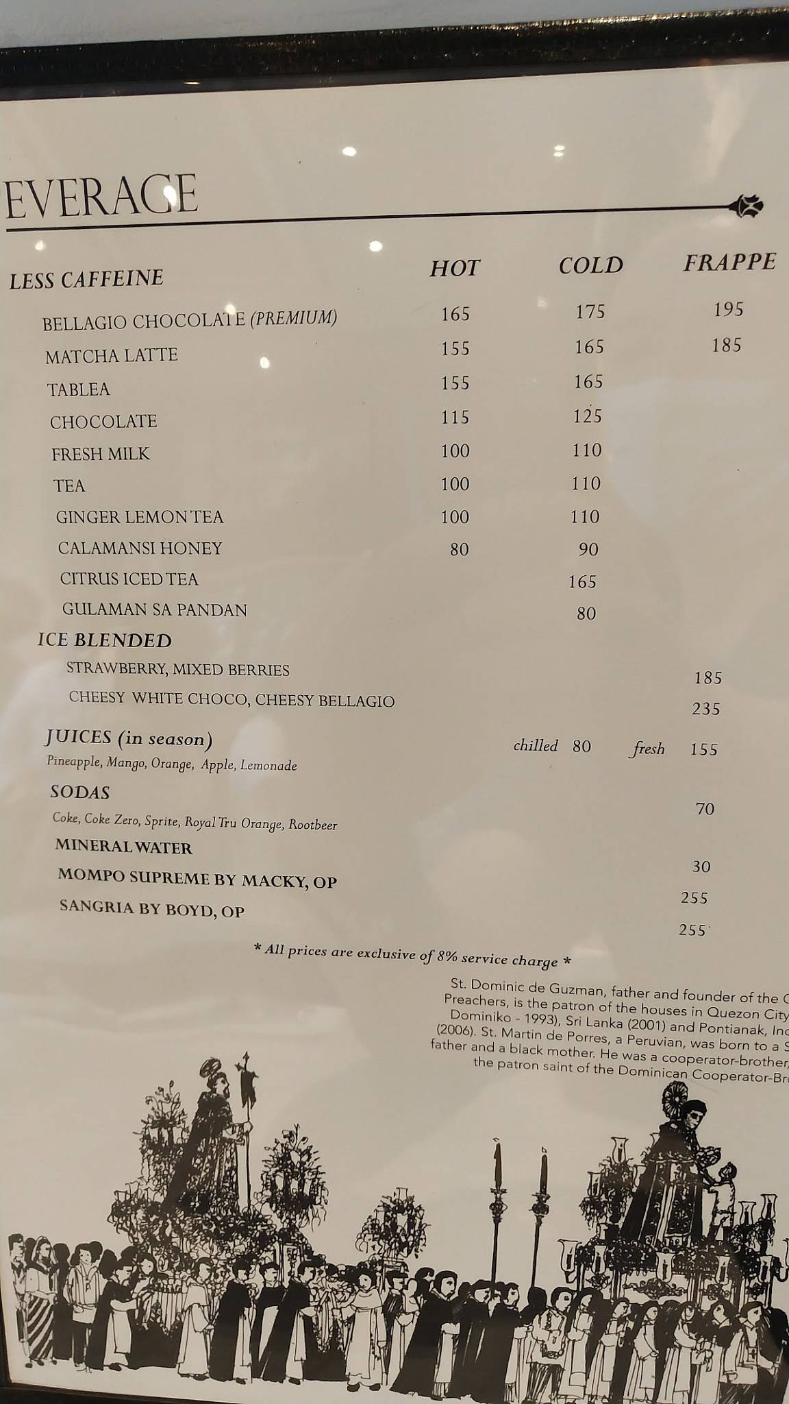 Menu at Café Inggo 1587 cafe, Quezon City