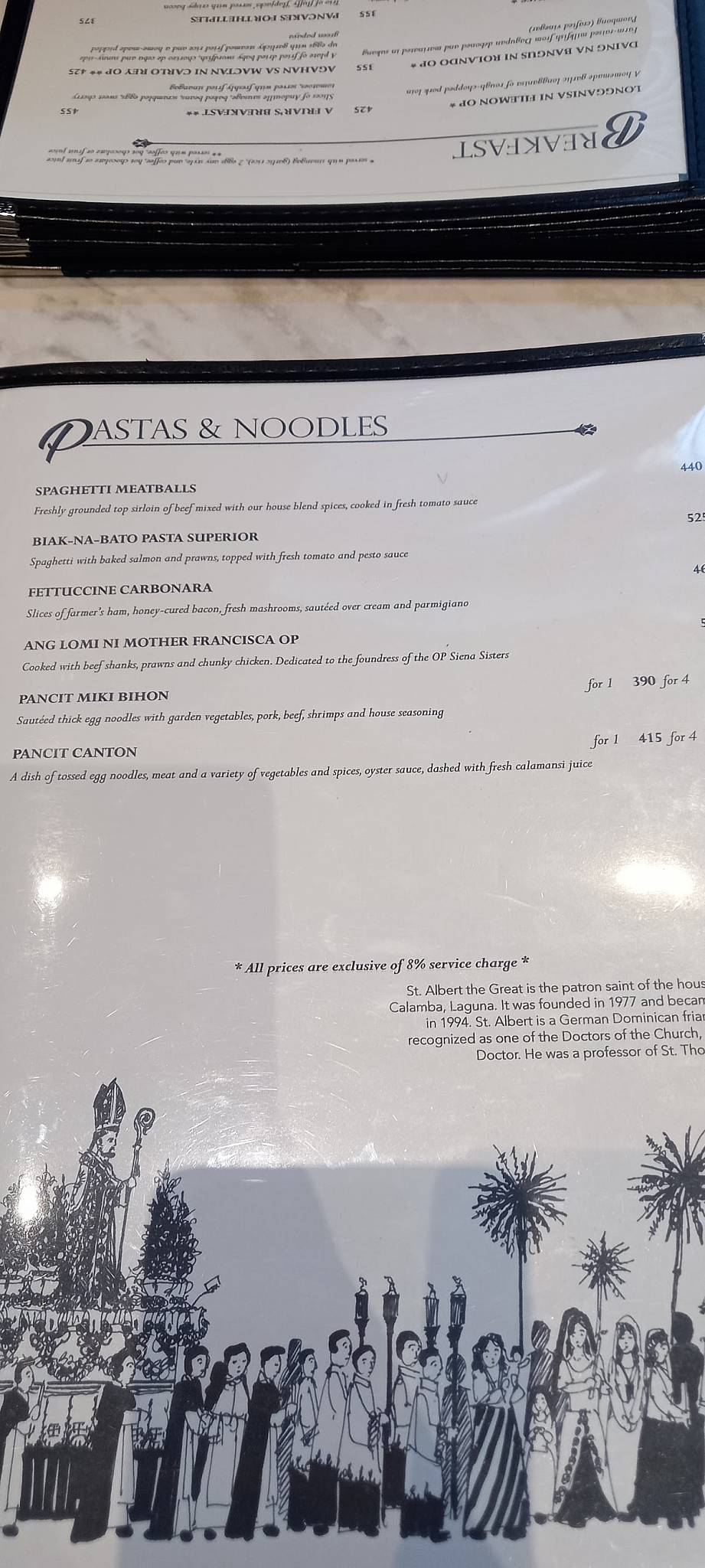 Menu at Café Inggo 1587 cafe, Quezon City
