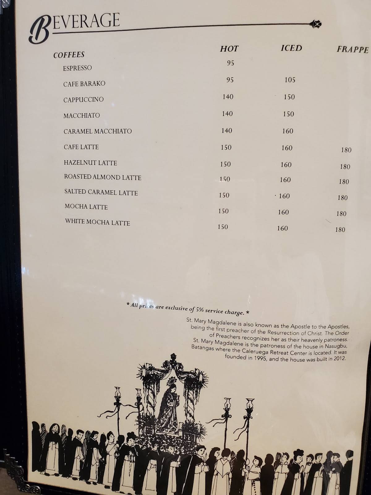 Menu at Café Inggo 1587 cafe, Quezon City
