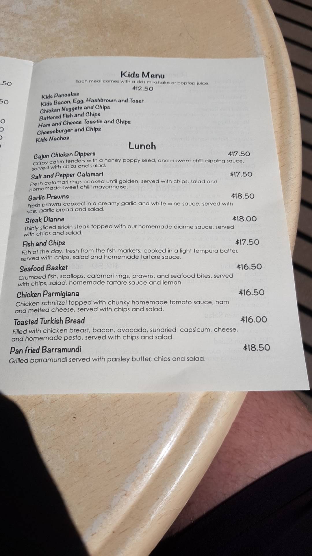 Menu at Cafe Injoy is Open 7 days a week., Nicholls