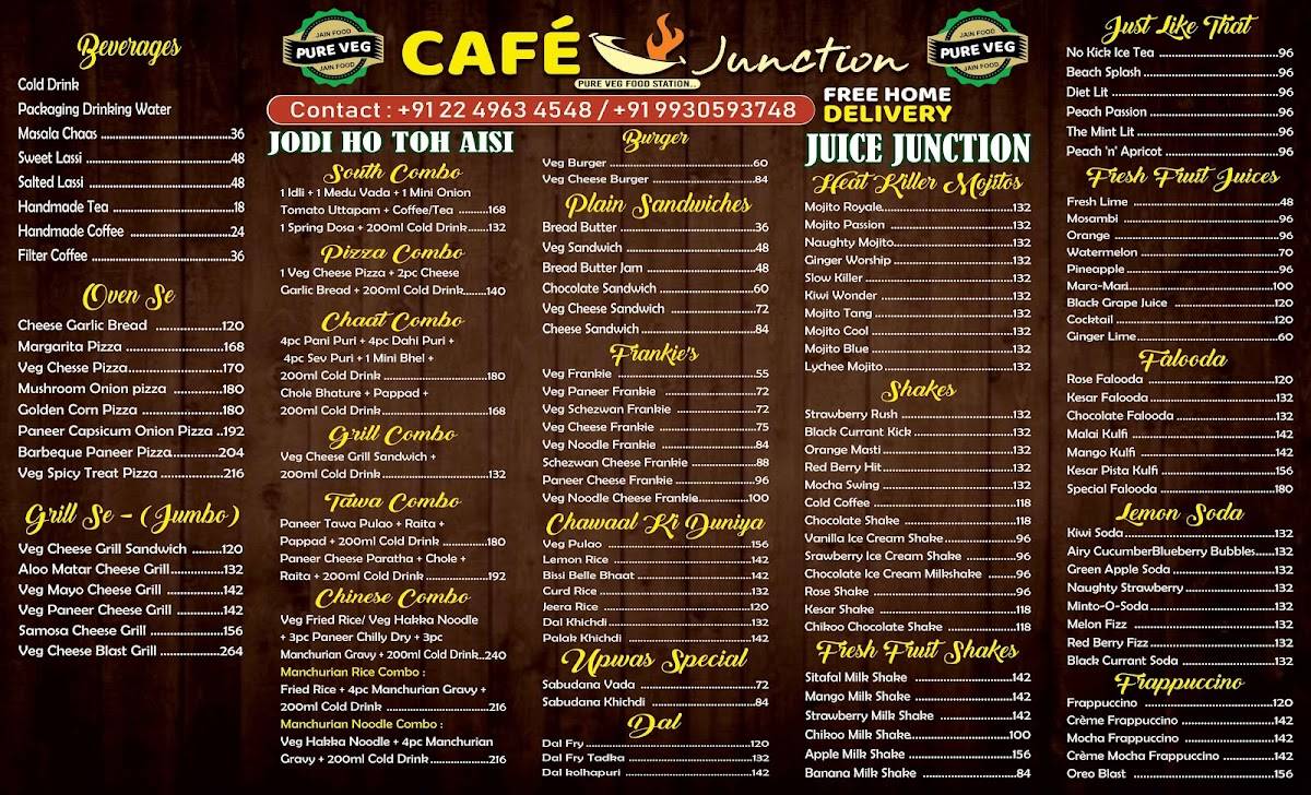 Menu at Cafe Junction, Thane, Shop No - 33/34