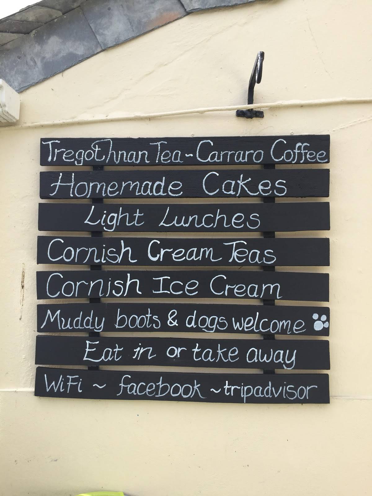 Carta de Little Bay Cafe, Pentewan