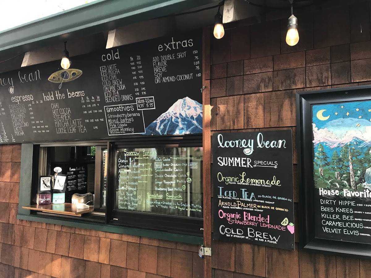 Menu at Looney Bean of Bend cafe, Bend