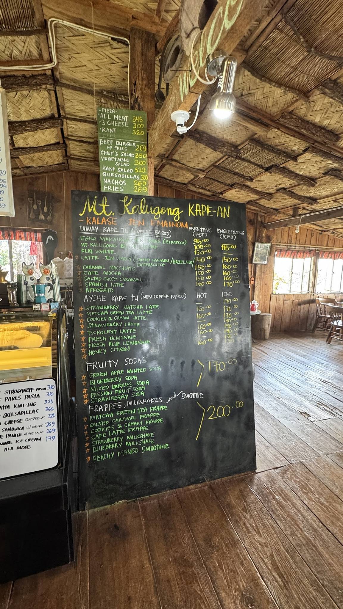 Menu at Mt. Kalugong Kape-an/Cafe, La Trinidad
