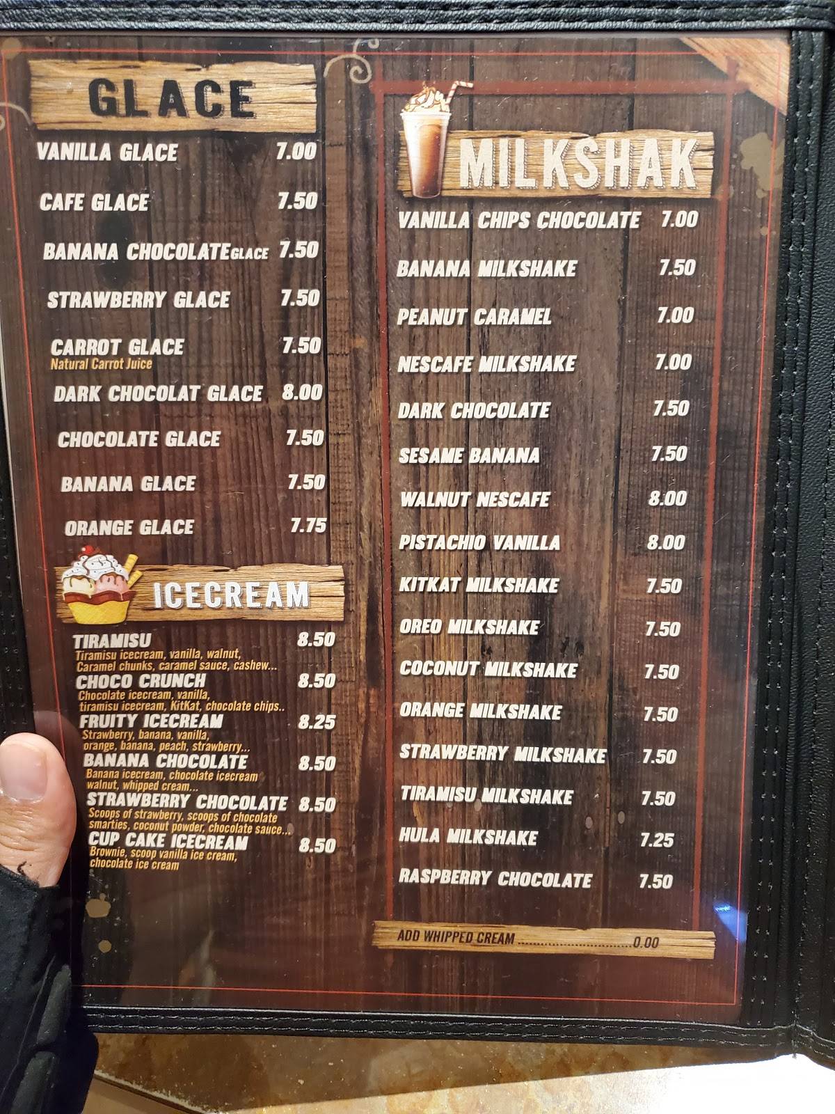 Menu at Next Stop Cafe, Winnipeg