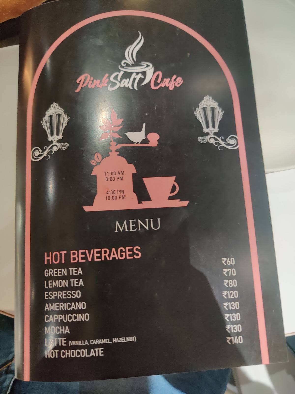 Menu at Pink Salt Cafe, Hubballi
