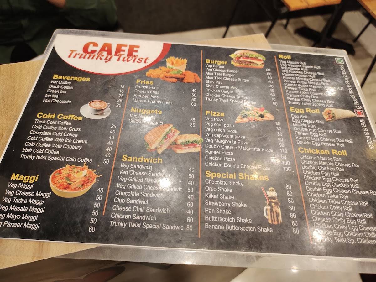 Menu at Cafe TRUNKY TWIST, Pune