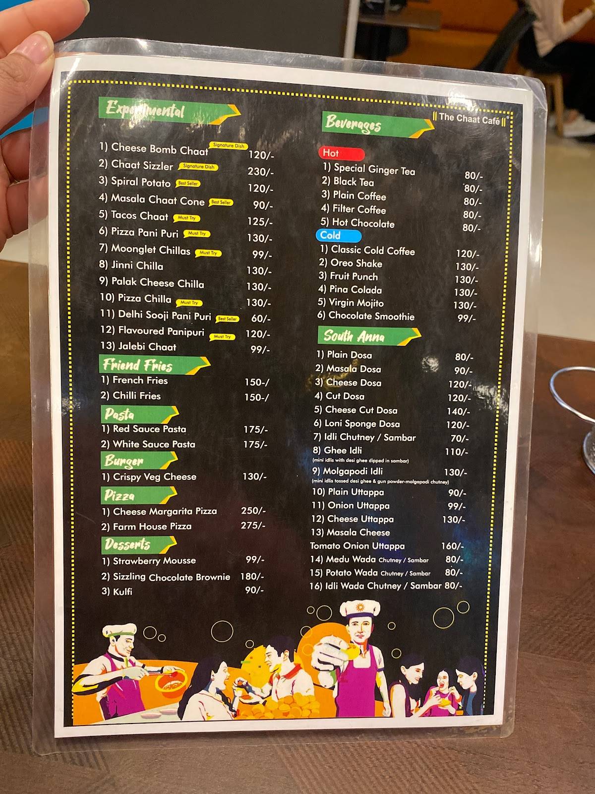 Menu at The Chaat Cafe by Ganesh Bhel, Pune, S. No. 118 Showroom No.4.5