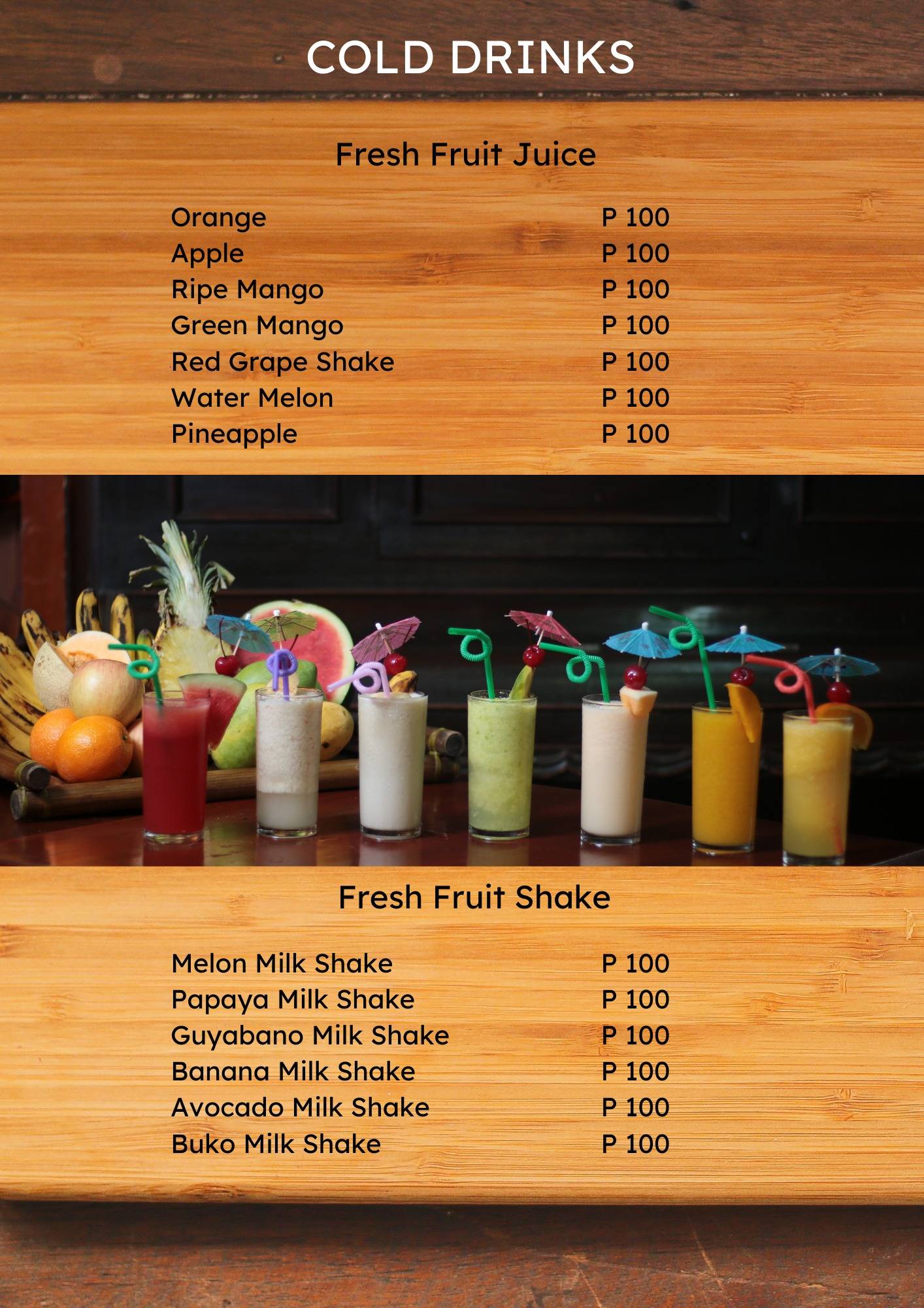 Menu at Cafe Uno Vigan, Vigan City, Grandpa's Inn