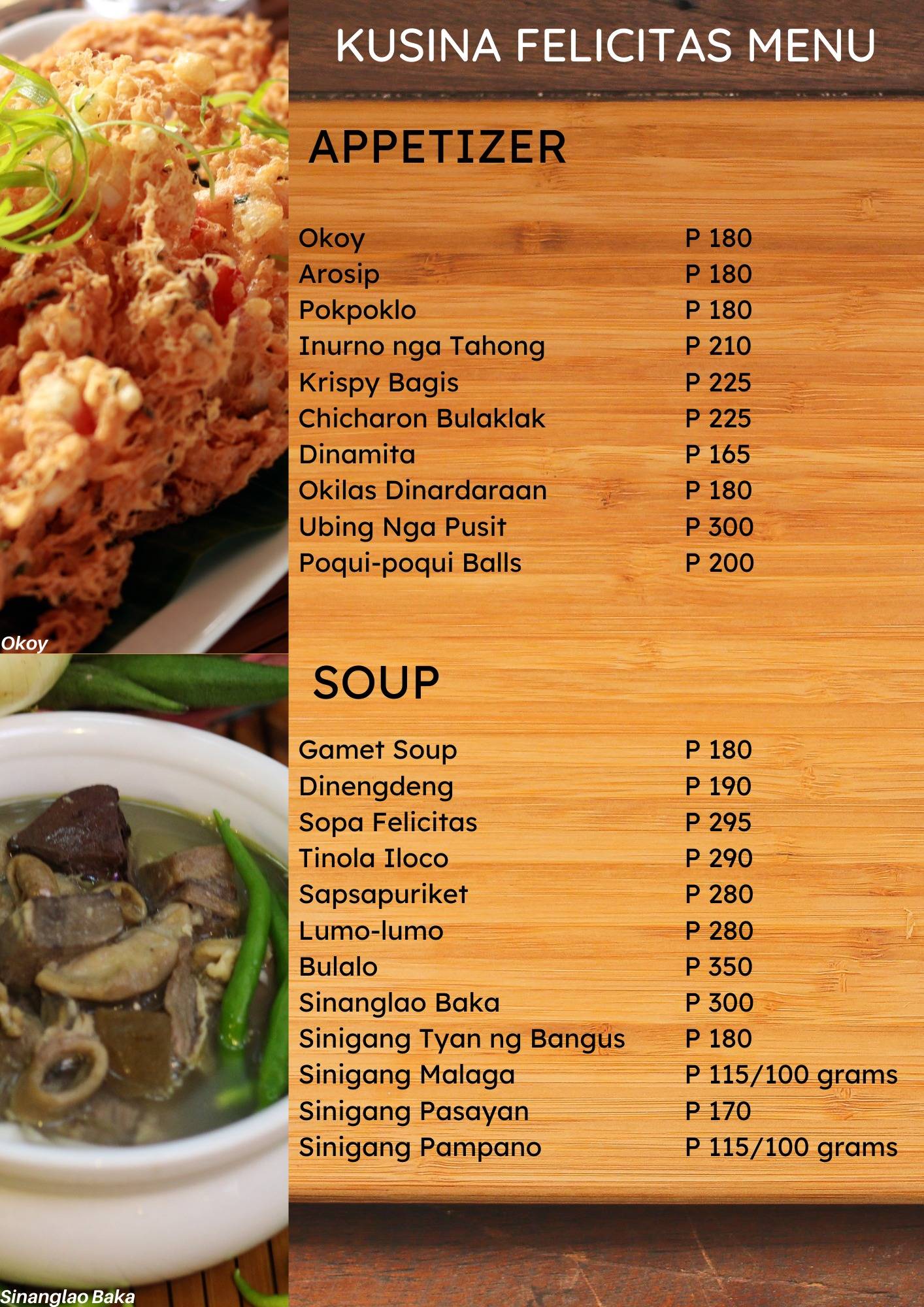 Menu at Cafe Uno Vigan, Vigan City, Grandpa's Inn